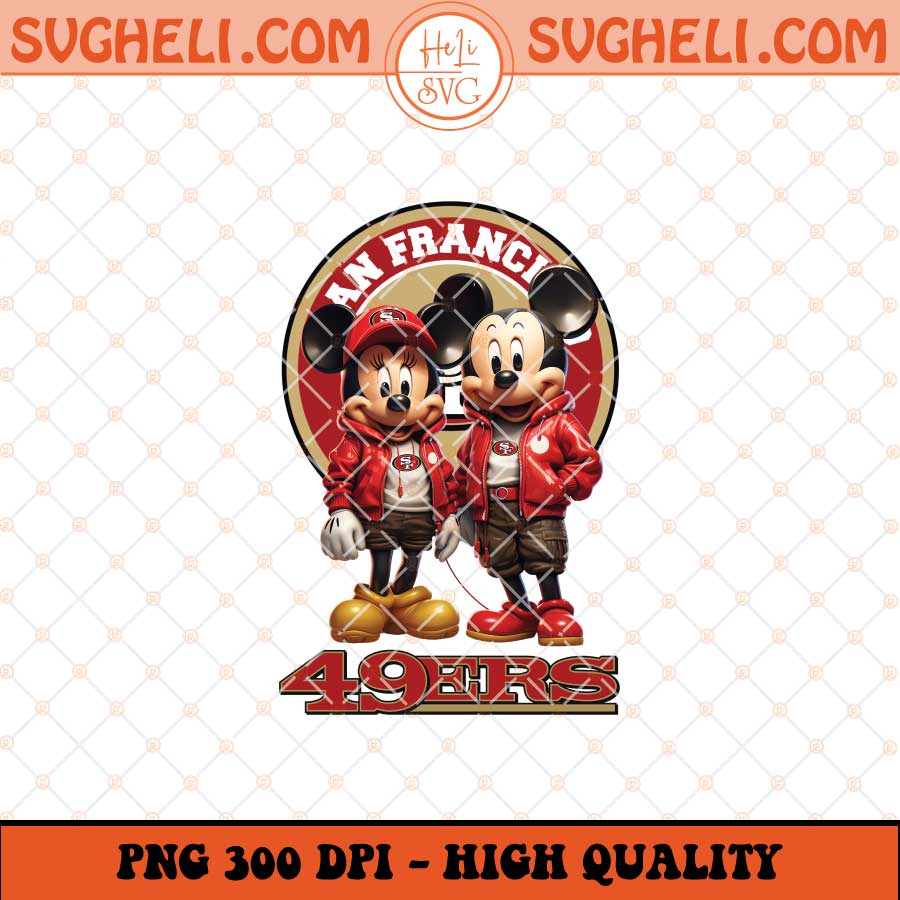 Mickey Minnie Mouse San Francisco 49ers Football Png
