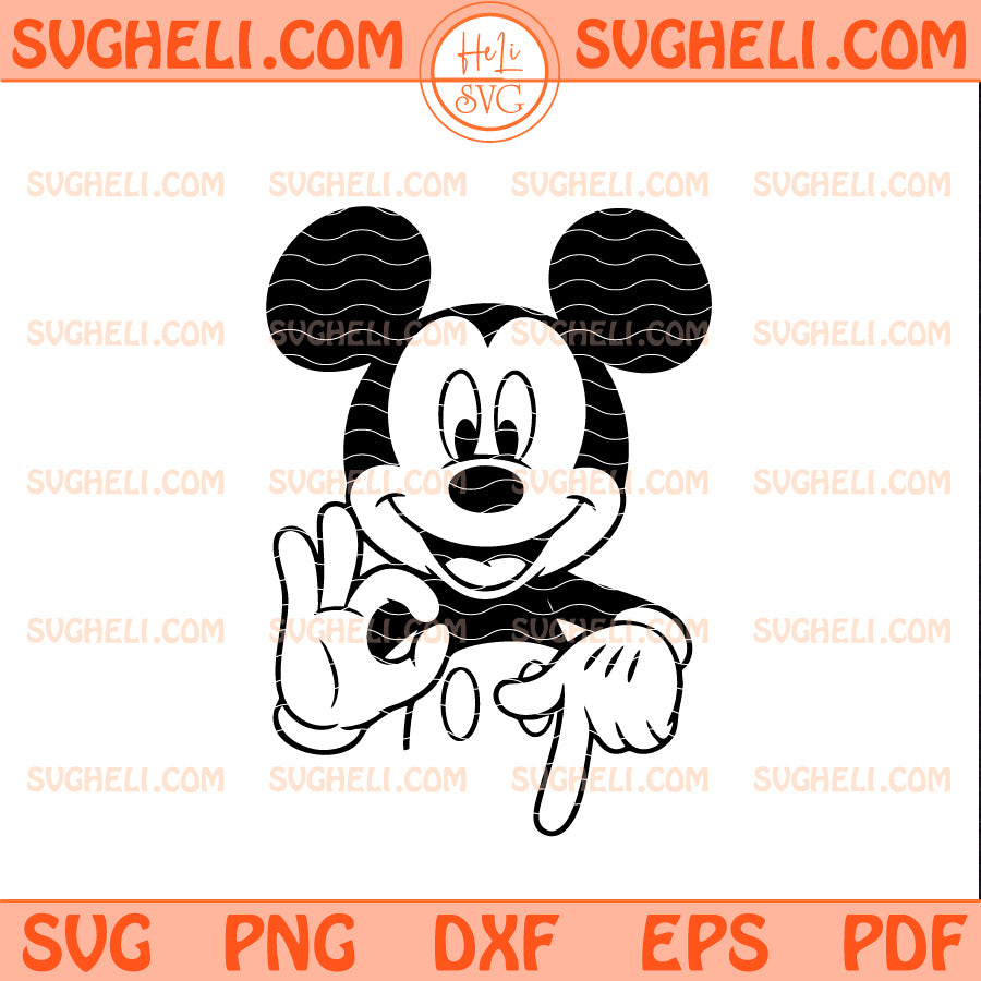 Mickey Mouse Six Seven Meme Svg, Mickey 67 Meme Svg
