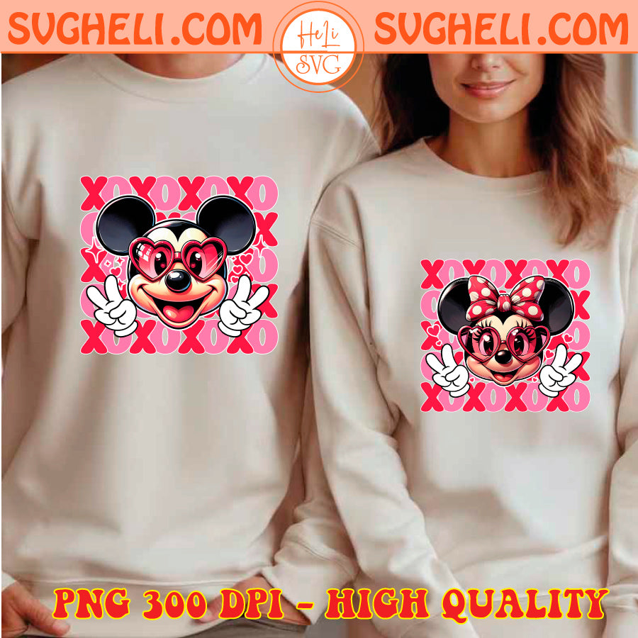 Mickey & Minnie Couples Valentine Day Png