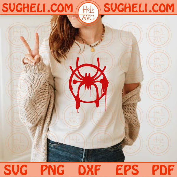Miles Morales Svg Sign Spray Paint Across the Spider-Man Svg Png