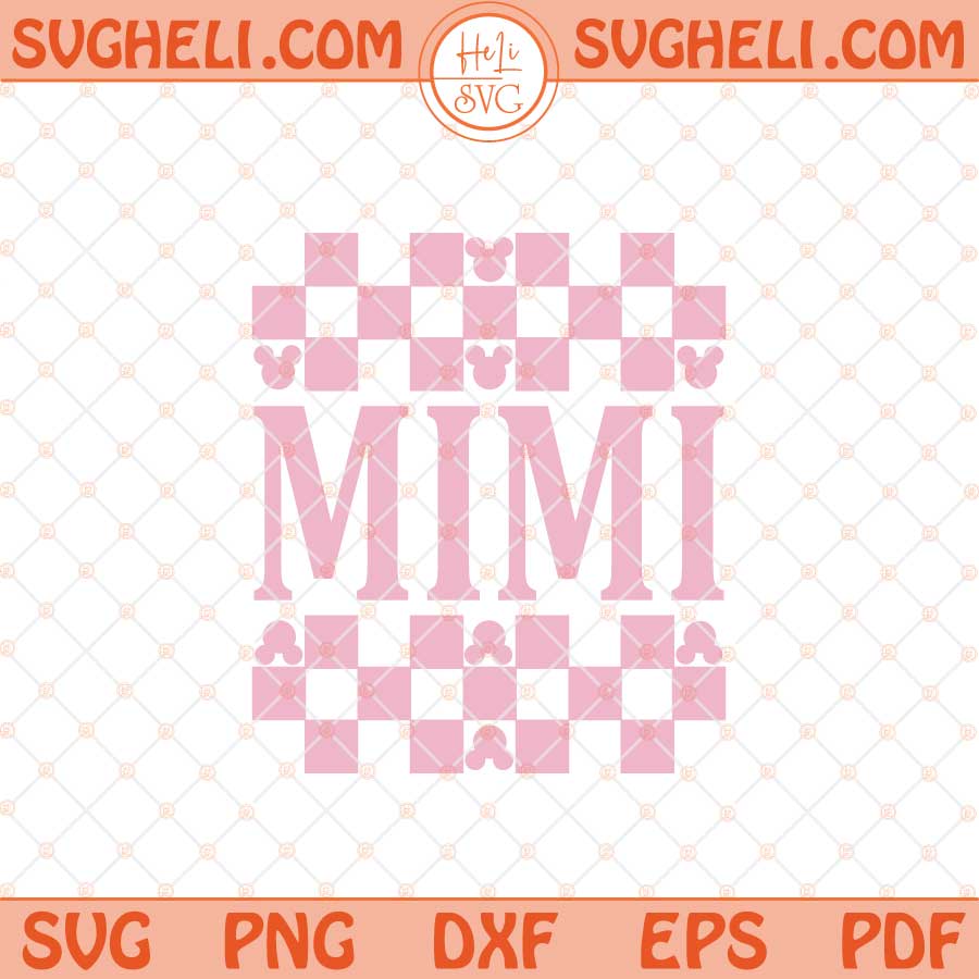 Mimi Checkered Mouse Svg Mimi Mouse Svg Mouse Svg