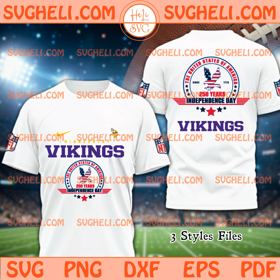 Minnesota Vikings USA 250th Anniversary Svg, Vikings NFL Svg