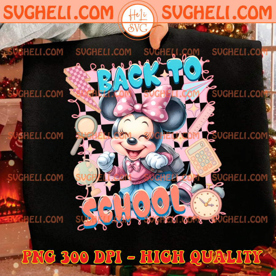 Minnie Back to School Png, Disney Back to School Png