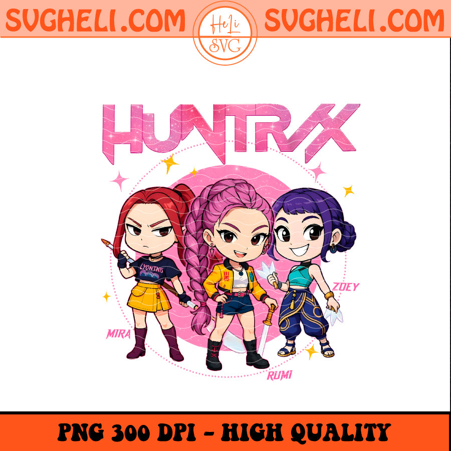 Mira And Friends Chibi Png, Cute KPop Demon Hunters Png