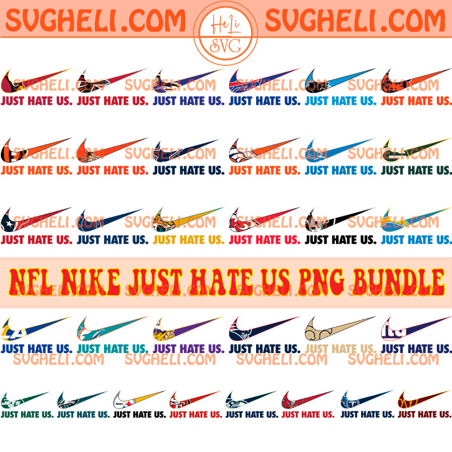 NFL Nike Just Hate Us Png Bundle, Nfl Logo Nike Png Bundle