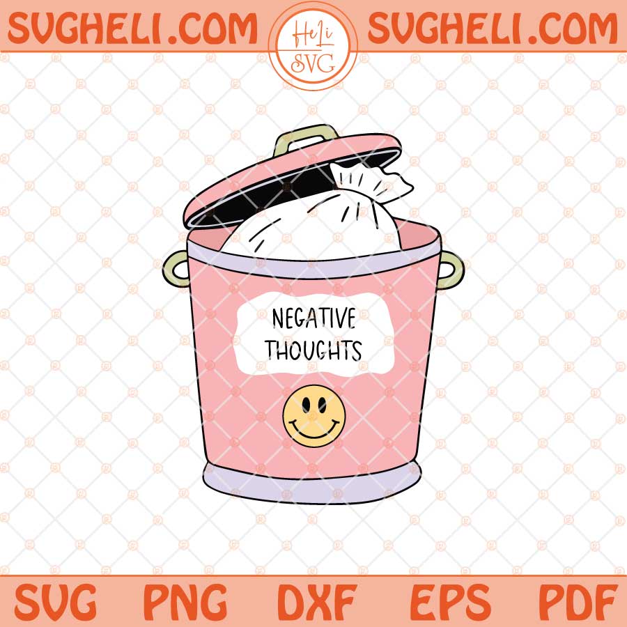 Negative Thoughts Svg Trendy Svg Retro Smiley Face Svg