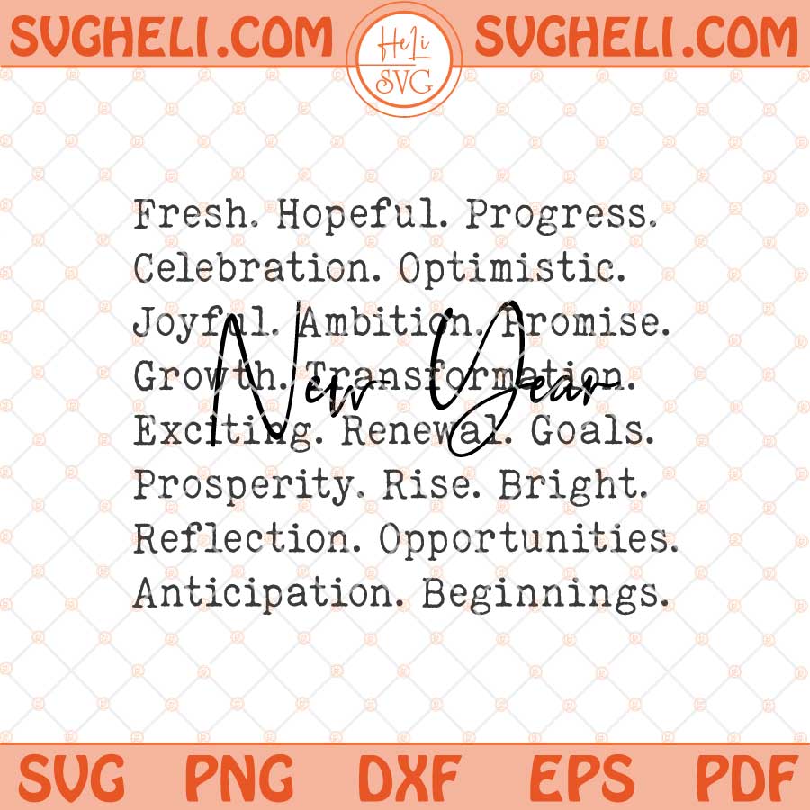 New Year Words Svg New Year Words 2025 Svg Winter Svg