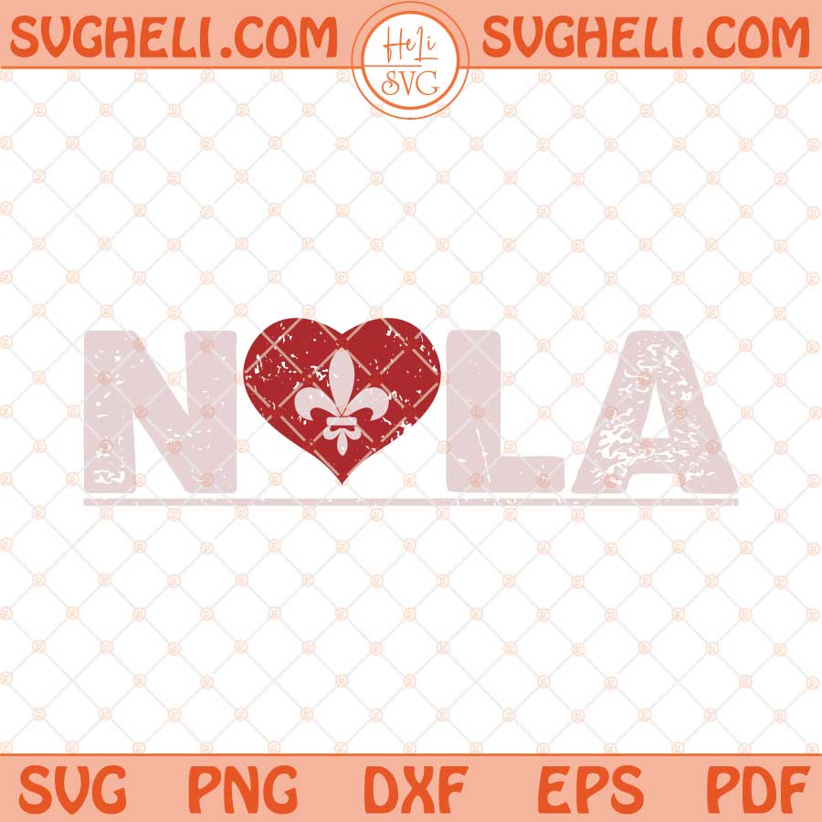 Nola Heart Svg Support NOLA Strong 2025 Svg NOLA Svg