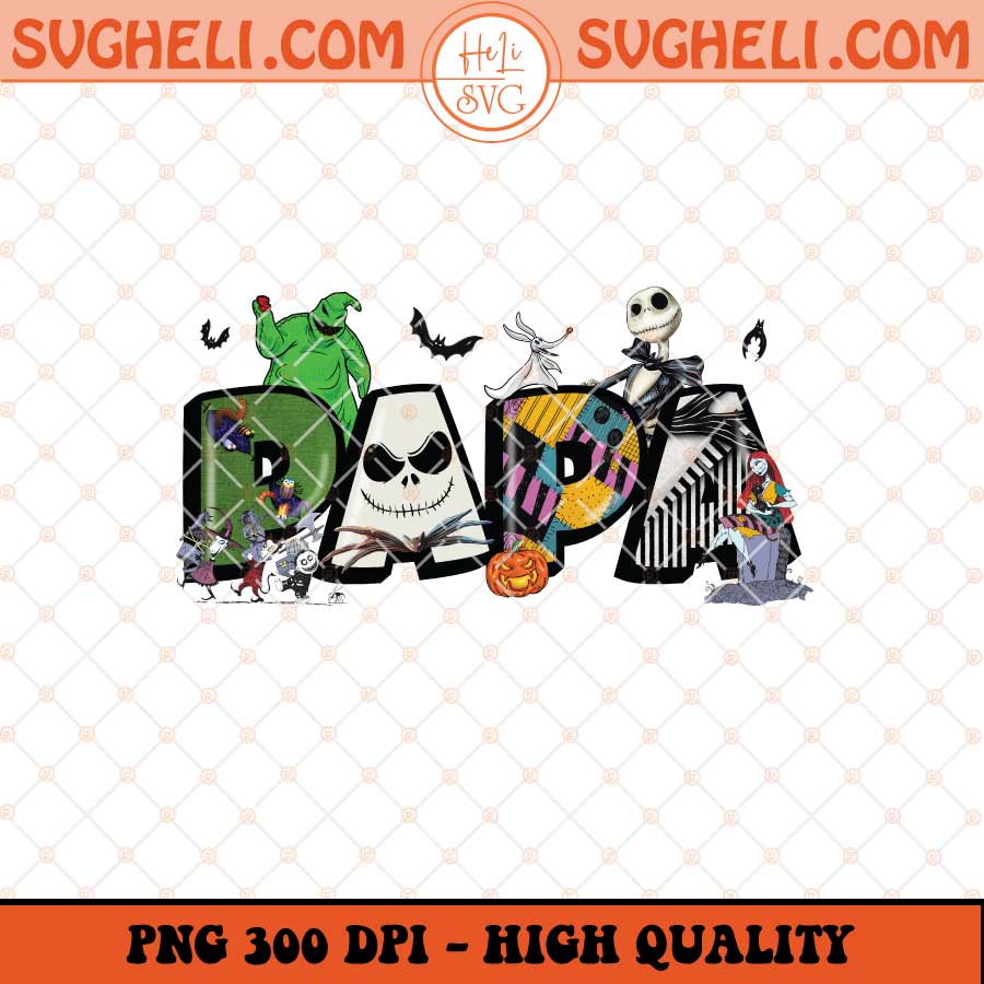 Papa Jack Skellington Png Father's Day Word Png Dad Jack Png