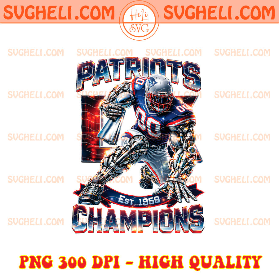Patriots Champions Robot Png, Patriots Mascot Superbowl Png