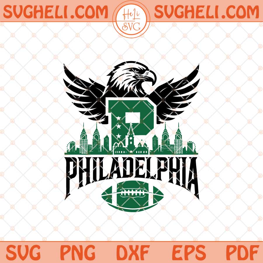 Philadelphia Football Svg Eagle Svg Football Eagles Philly Svg