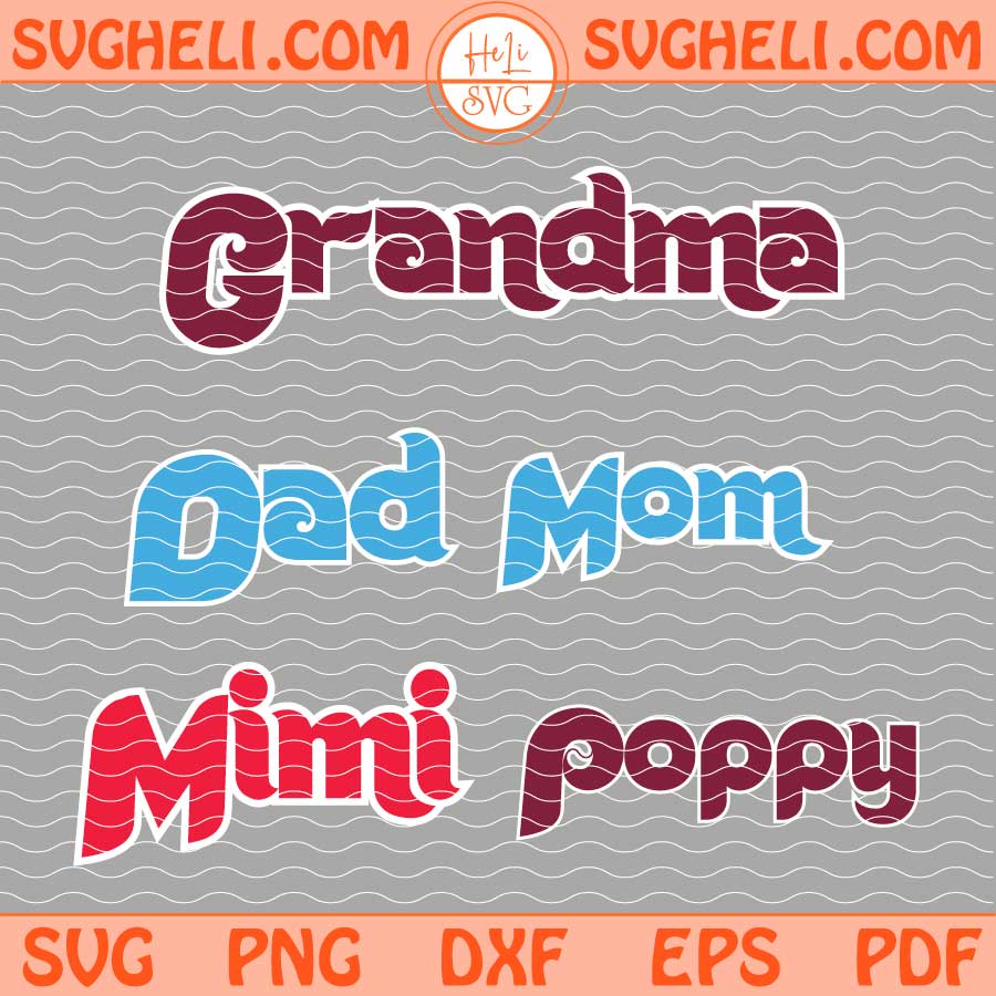Phillies Retro Font Family Titles Svg Phillies Mom and Dad Svg
