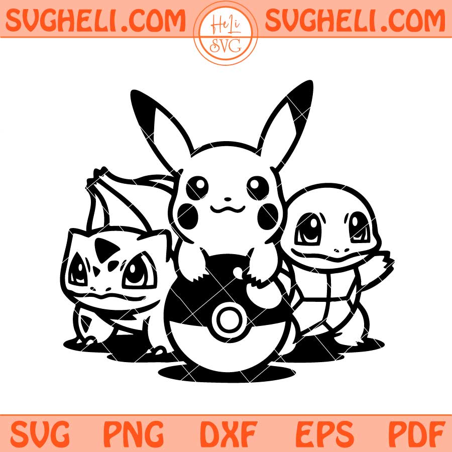 Pika Friends Svg Pokemon Friends Svg Pikachu Svg Bulbasaur Svg
