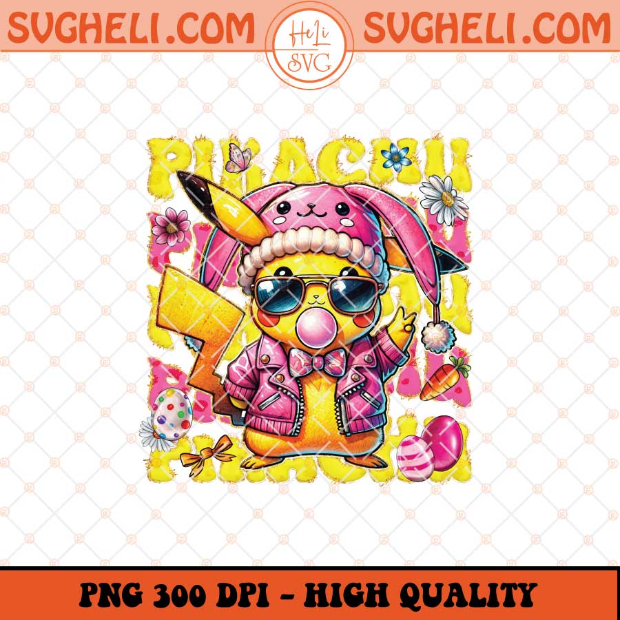Pikachu Easter With Sunglasses Png Pikachu Bunny Png