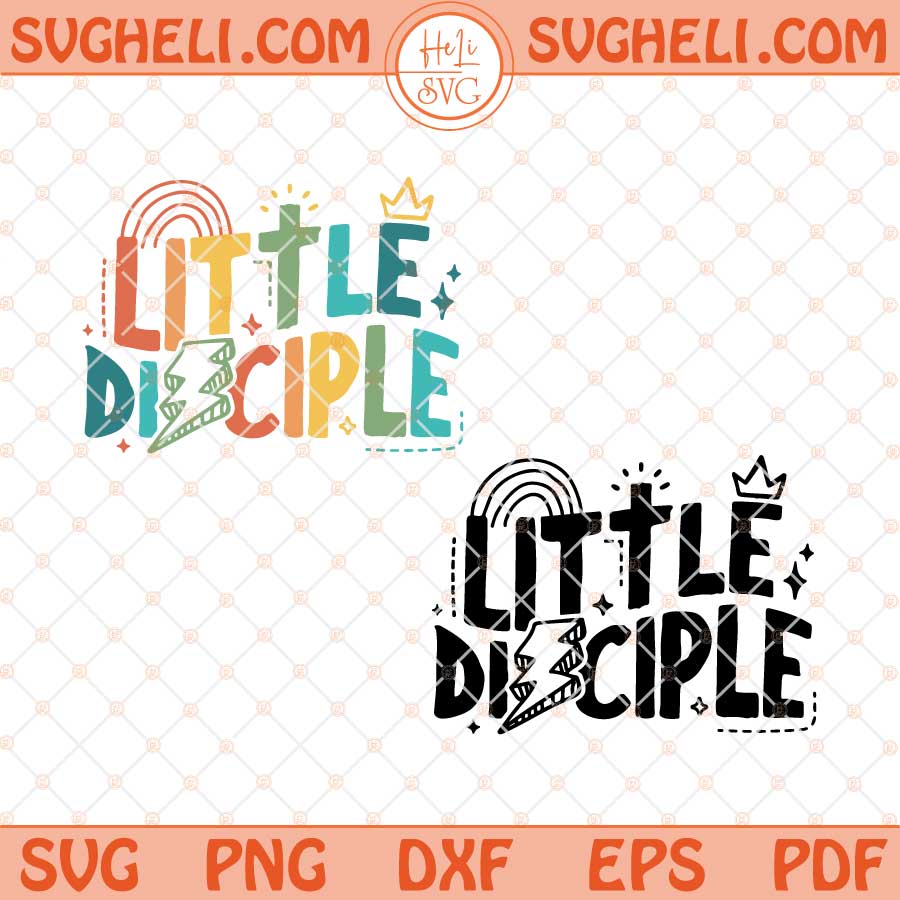 Retro Little Disciple Svg Christian Svg Biblical Toddler Svg