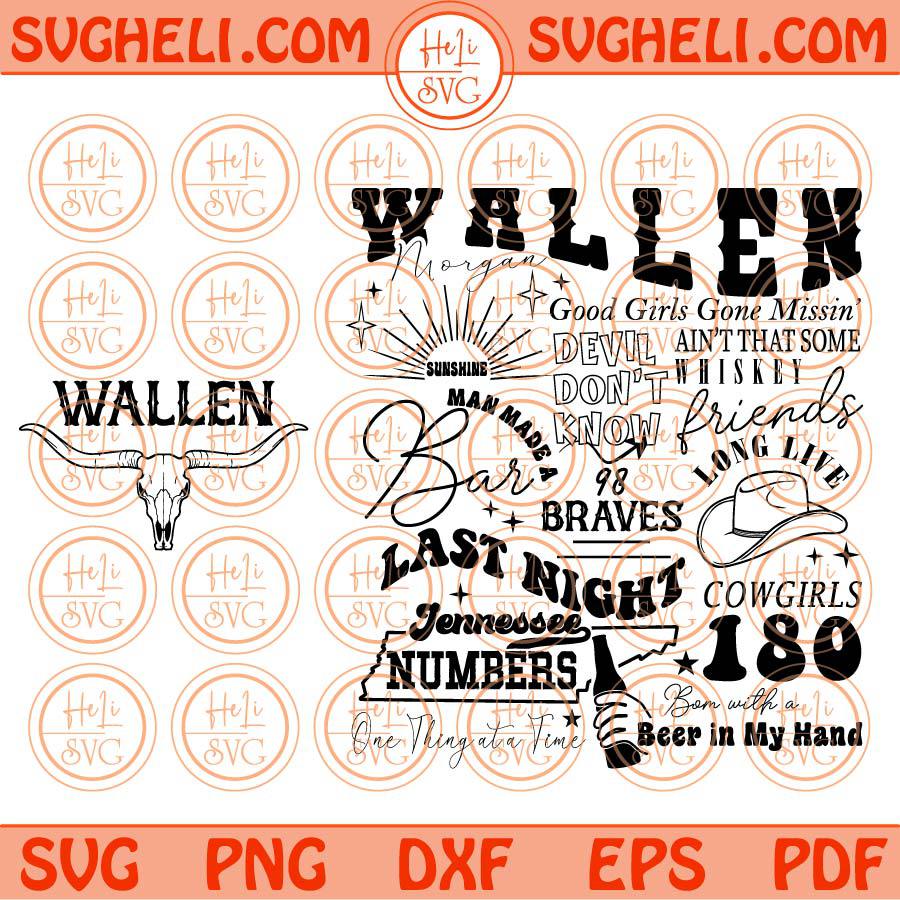 Retro Wallen Bull Skull Svg Country Music Svg Western Wallen Svg Png