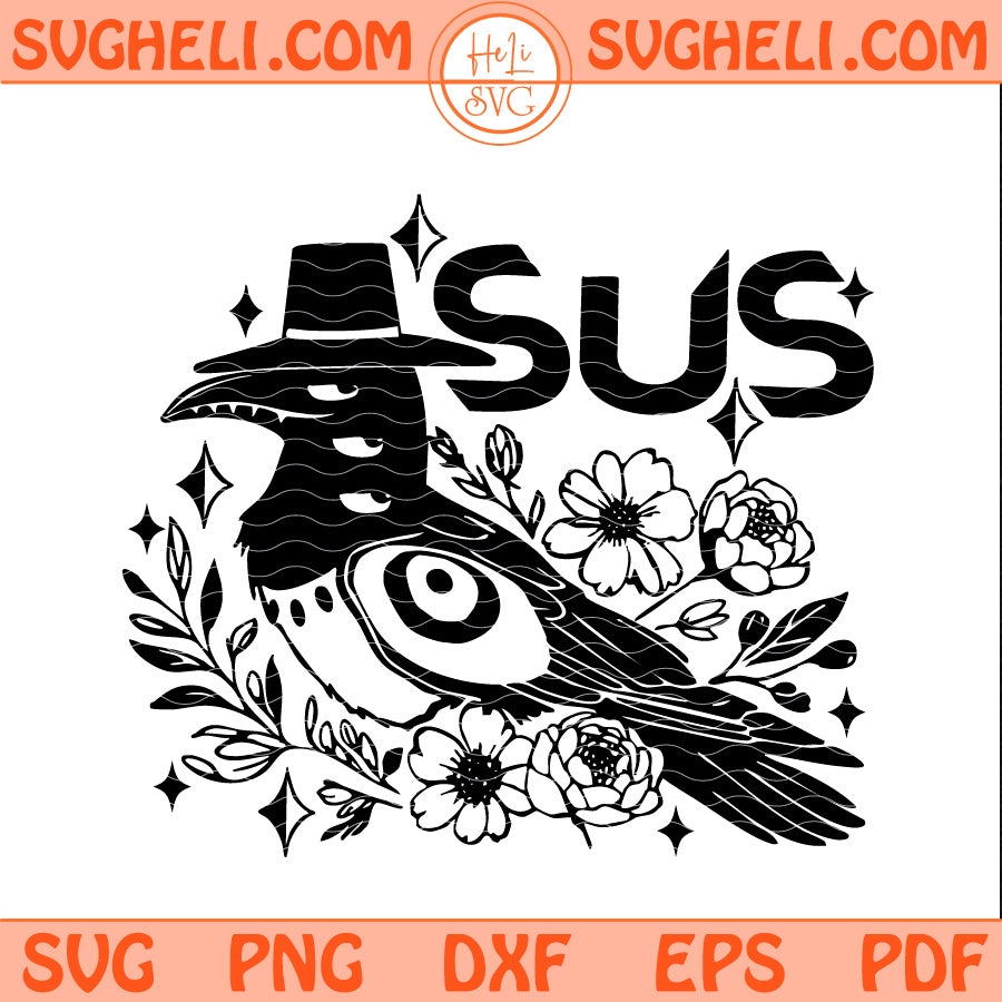 SUS Demon Bird with Hat Svg, Huntrix Kpop Demon Hunters Svg