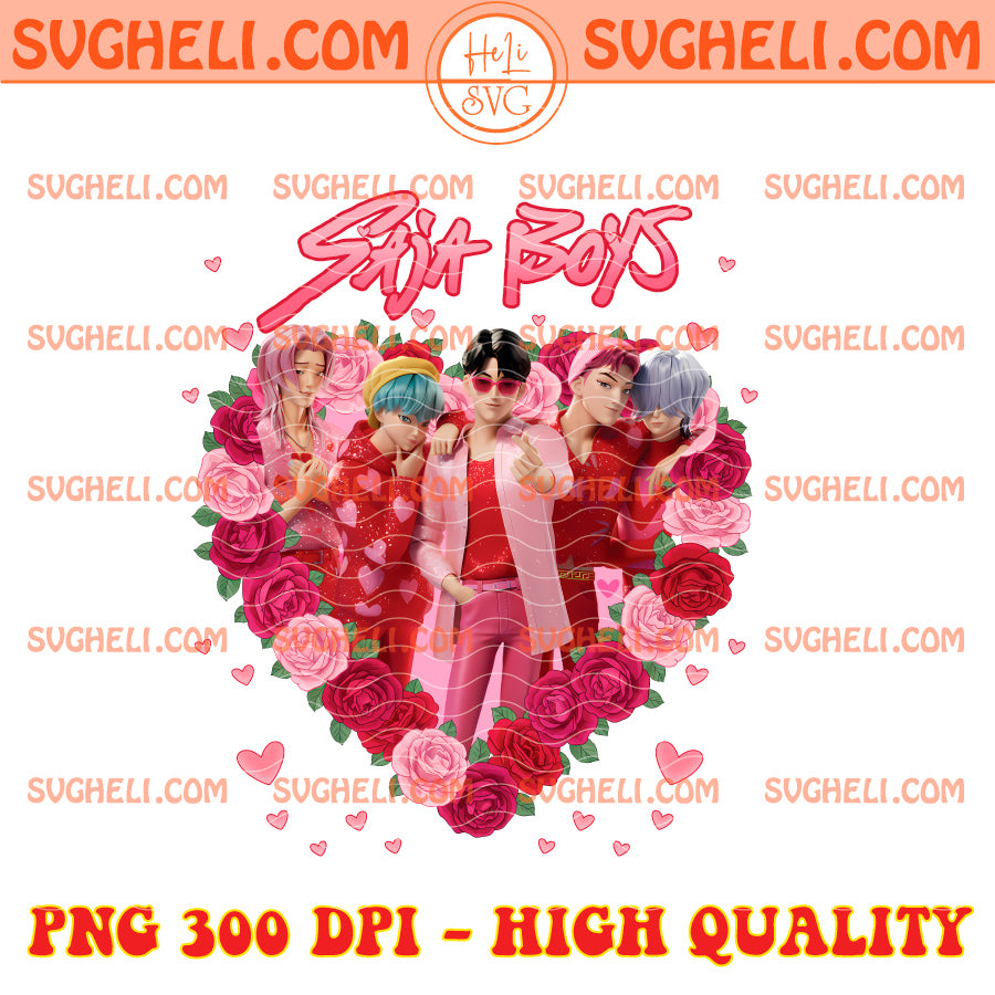 Saja Boys Band Valentine Png, Valentine Saja Boys Png