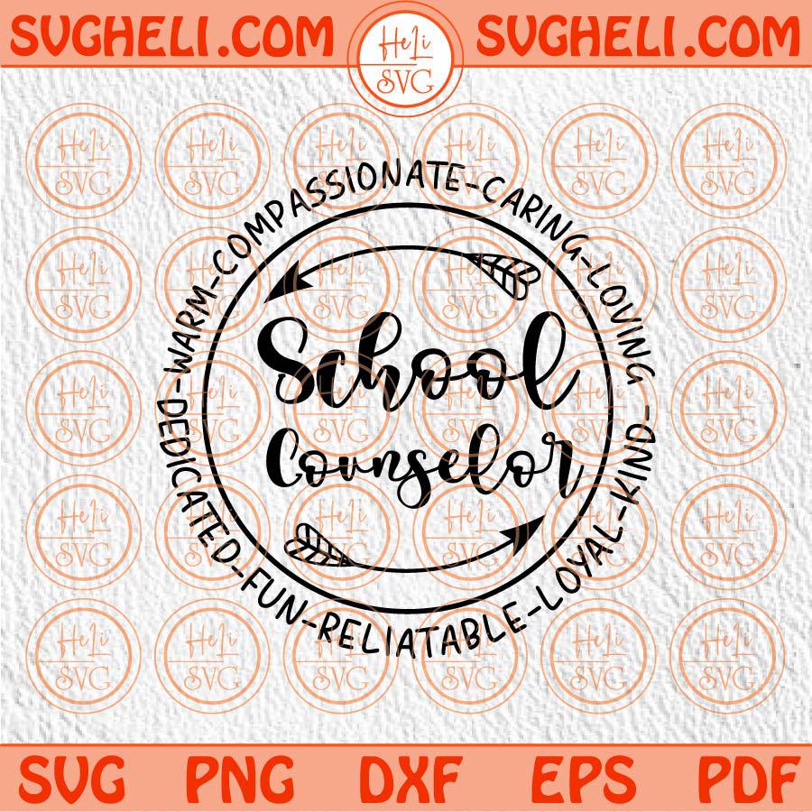 School Counselor Svg Back to School Svg Retro Teacher Counselor Svg