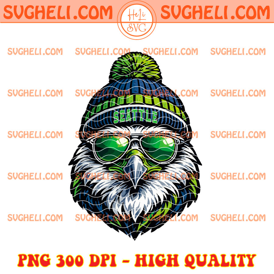 Seattle Eagle Png, Beanie Sunglasses Eagle Png, Seattle Png