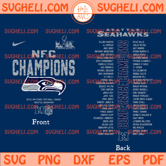 Seattle Seahawks Player List Svg, Seattle Seahawks NFC Svg