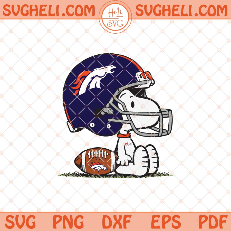 Snoopy Denver Broncos Football Svg Snoopy Football Svg