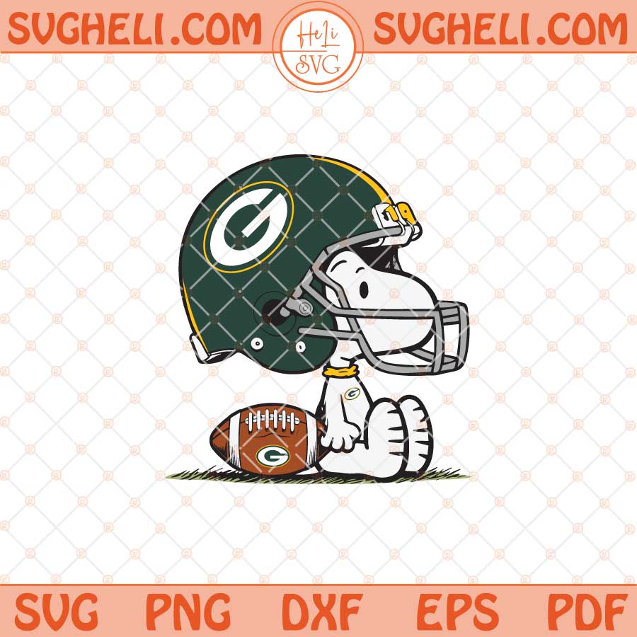 Snoopy Green Bay Packers Football Svg Snoopy Football Svg