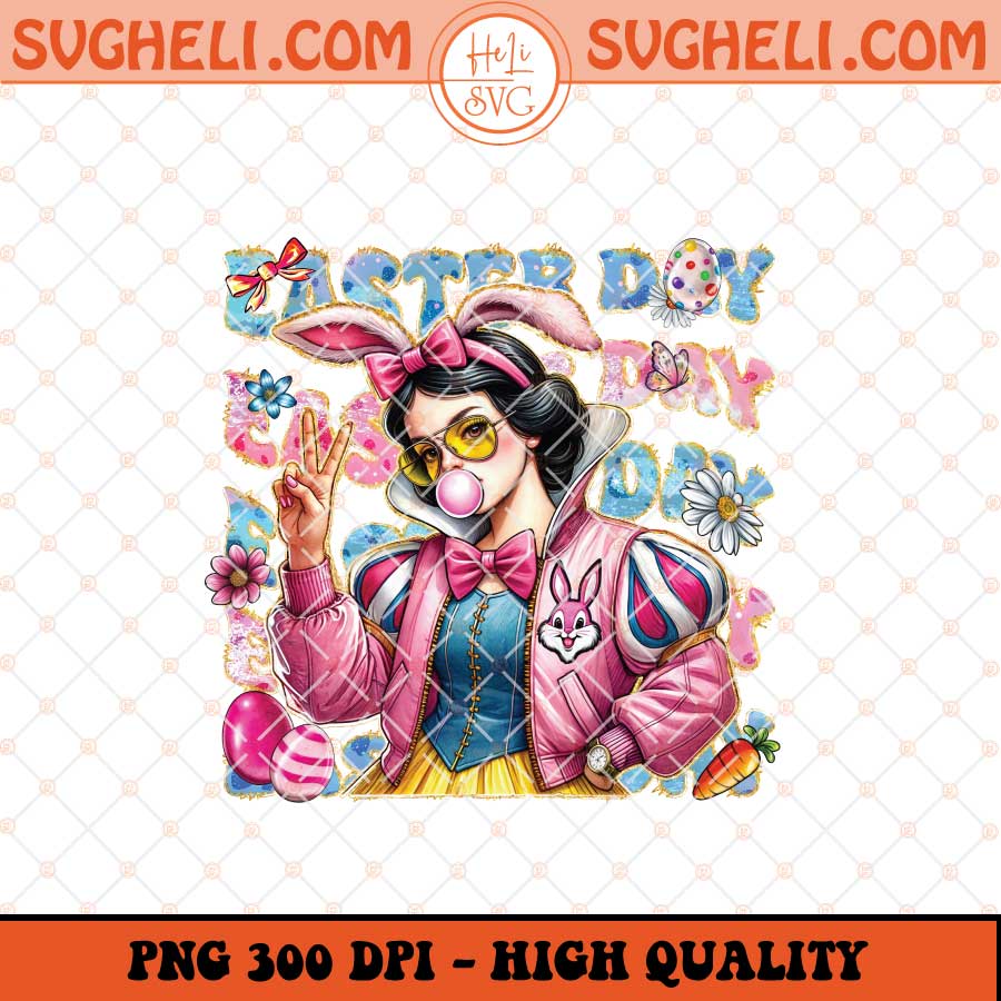 Snow White Easter With Sunglasses Png Snow White Bunny Png