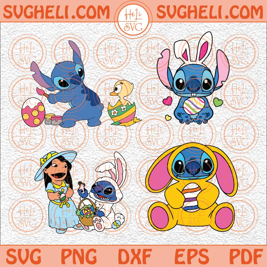 Stitch Easter Bundle Svg Easter Bunny Svg Easter Bunny Stitch Svg