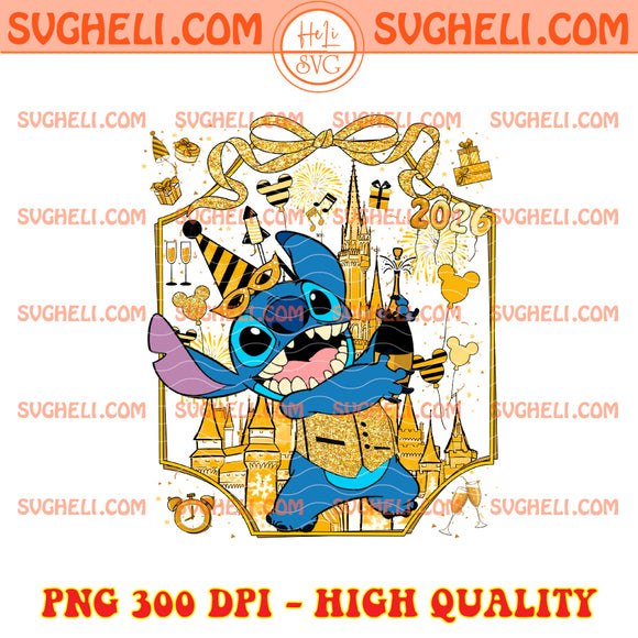 Stitch New Year 2026 Png, Happy New Year 2026 Png