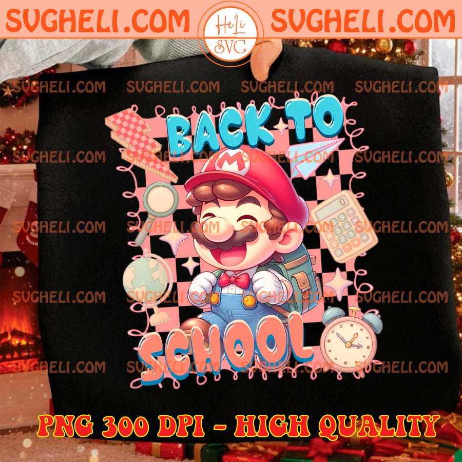 Super Mario Back To School Png, Mario Back To School Png