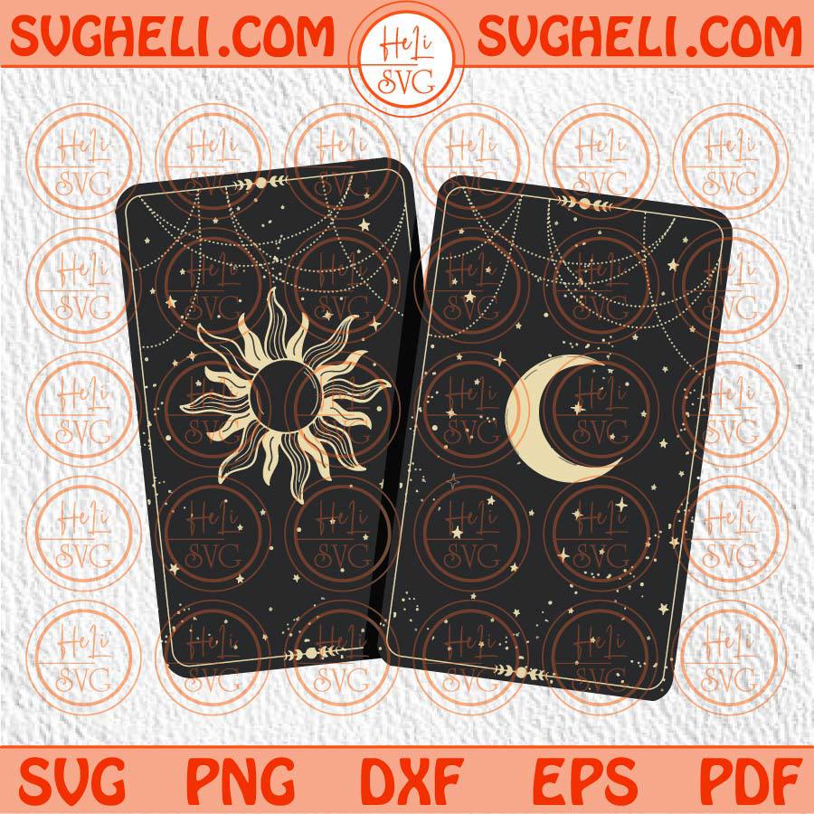 Tarot Cards Svg Sun and Moon Svg Tarot Svg Magic illustration Svg