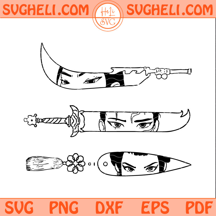Tattoo Demon Hunters Svg, KPOP Demon Hunters Huntrix Svg