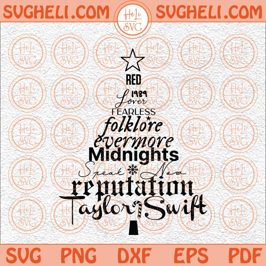 Taylor Swift Christmas Tree Svg Taylor Swift Svg Era Tour Svg
