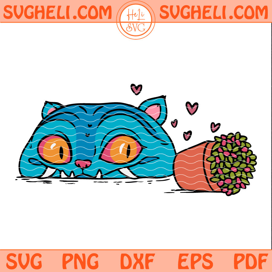 Tiger Derpy Svg – KPop Demon Hunters Tiger with Plant Design