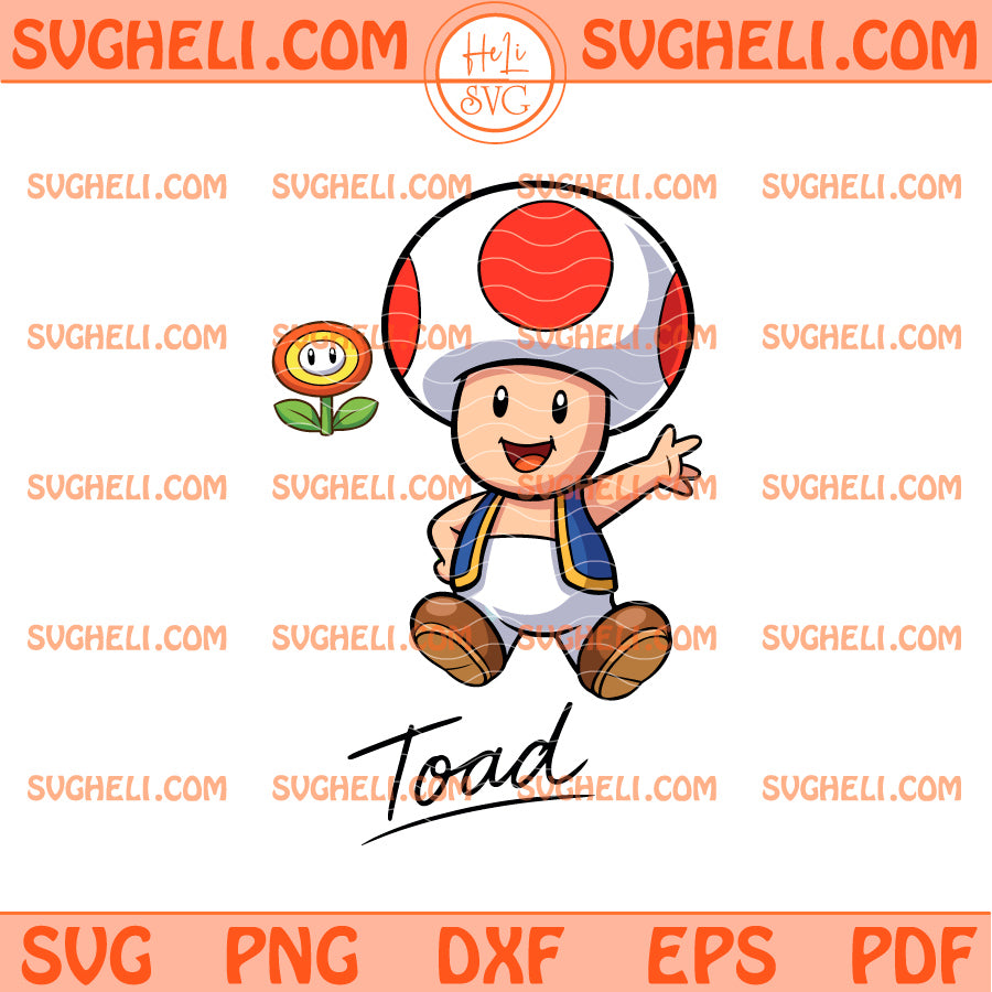 Toad Super Mario Galaxy Signature Svg, Toad Mario Svg
