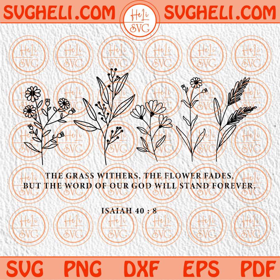 Wildflowers Bible Verse Svg Floral Christian Svg Religious Svg Png