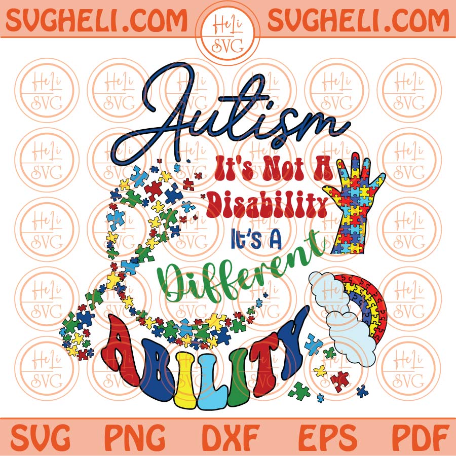 Autism Awareness Svg It's Not a Disability is a Different Ability Svg