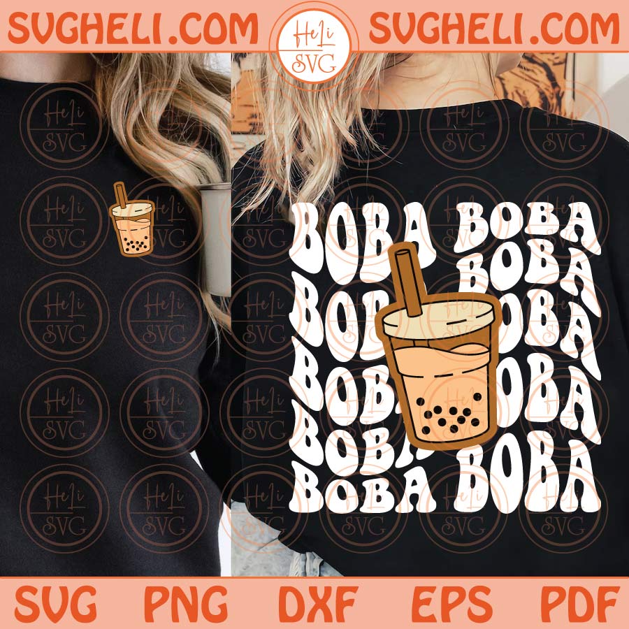 Boba Svg Bubble Tea Svg Retro Boba Tee Svg Groovy Milk Tea Svg Png