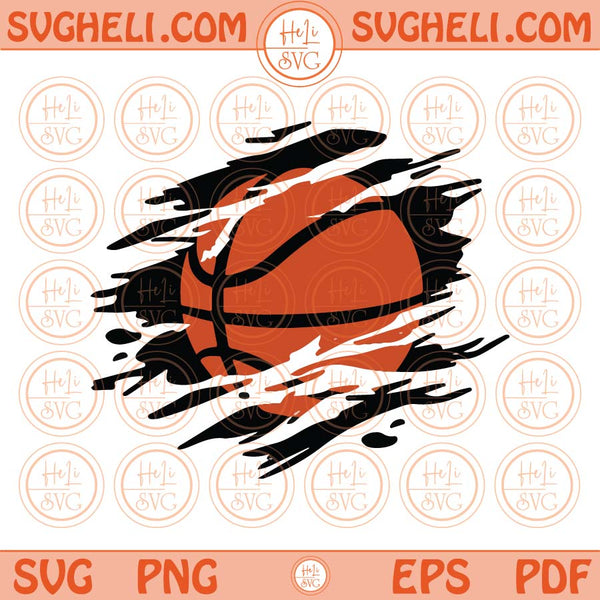 Distressed Basketball Png Team Logo Grunge Basketball Silhouette Svg