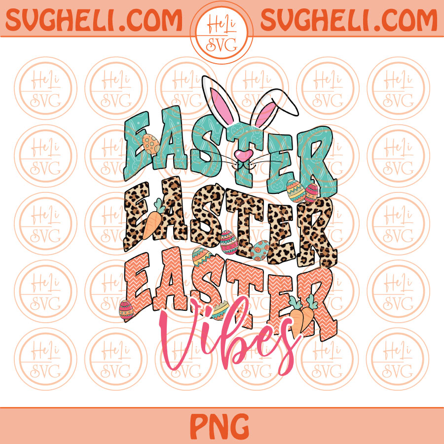 Easter Vibes Png Sublimation Bunny Ears Leopard Easter Vibes Png