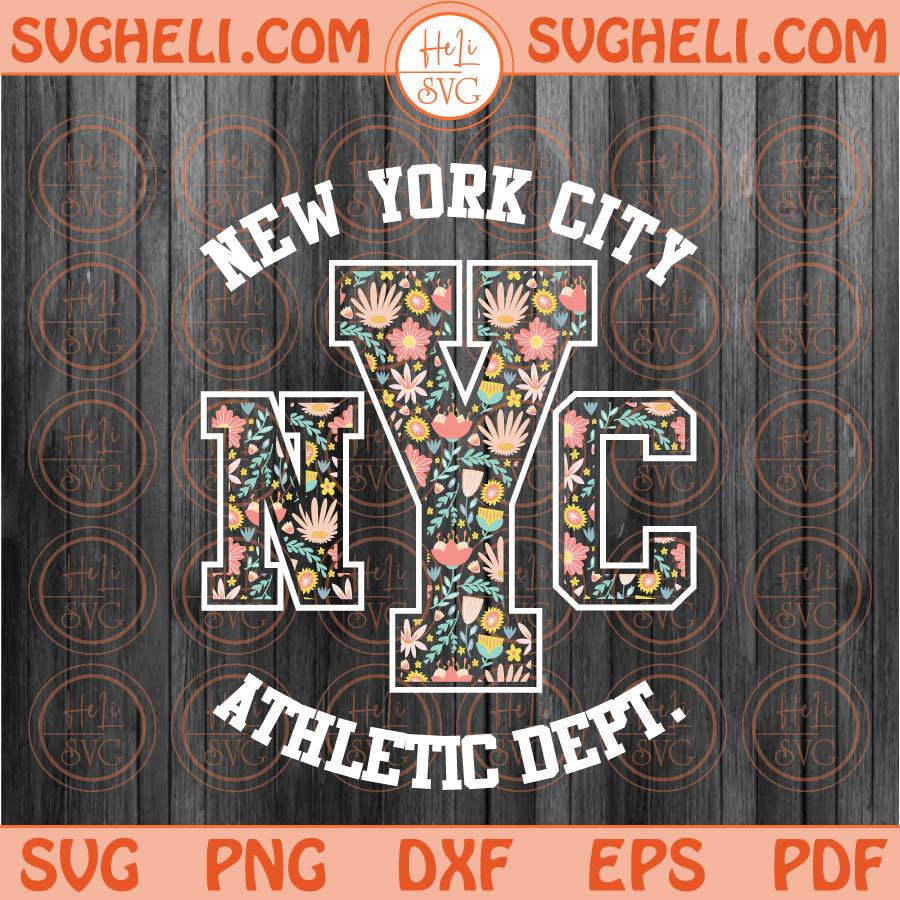 New York City Athletic Dept Svg Retro Groovy Flower NYC Svg Png
